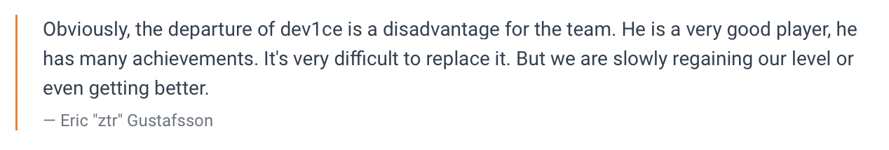 CSGO小道消息 ztr：dev1ce或将离开NIP阵容 - CSGO.HOW