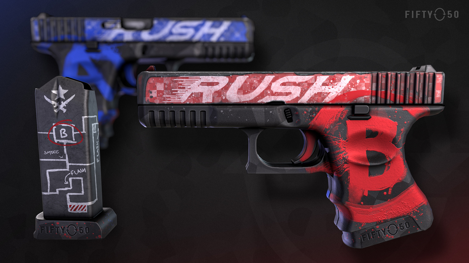 CSGO创意工坊皮肤：Rush A or B？交给格洛克决定 - CSGO.HOW